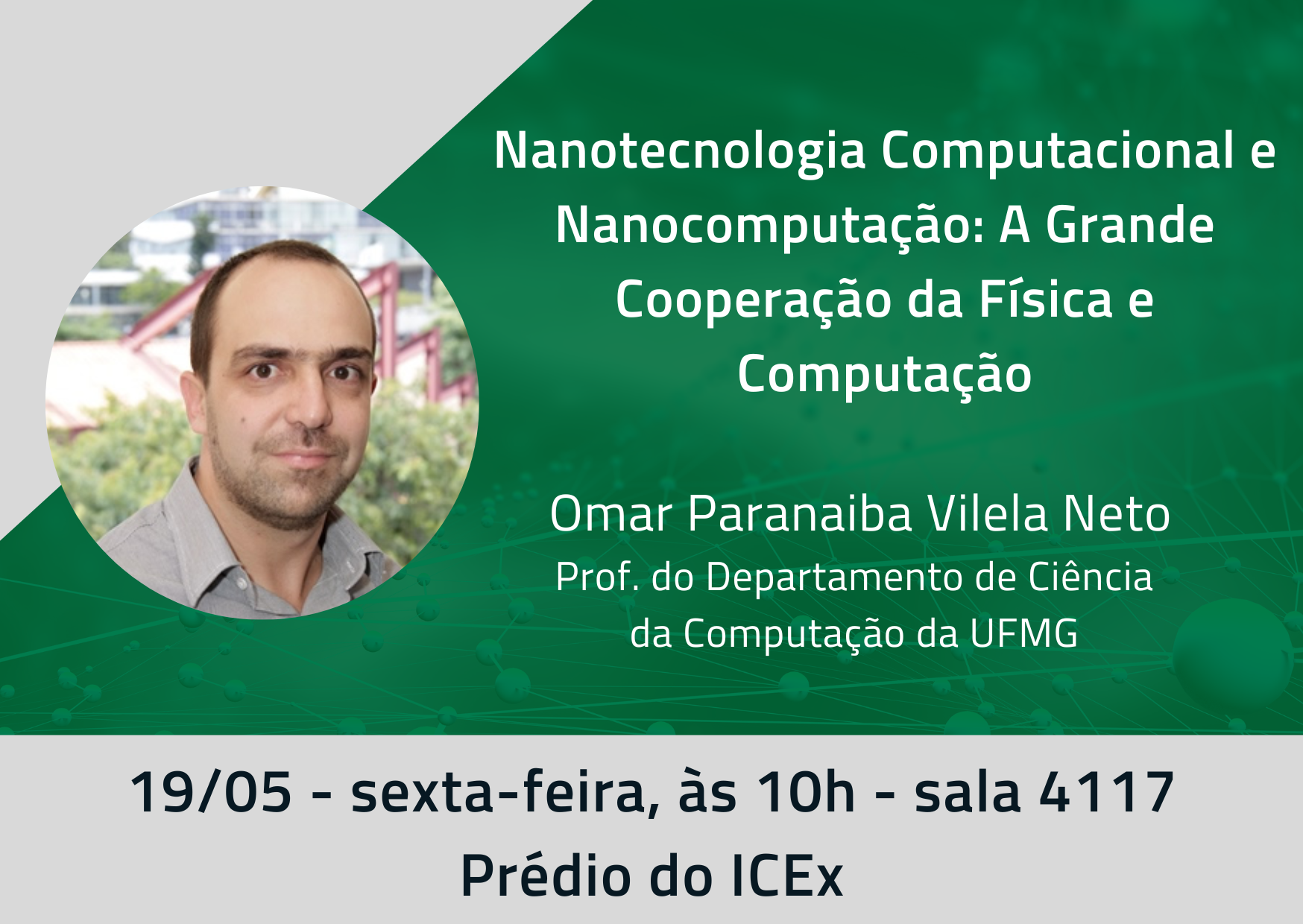 Prof. Omar Paranaíba profere palestra no Departamento de Física – DCC/UFMG