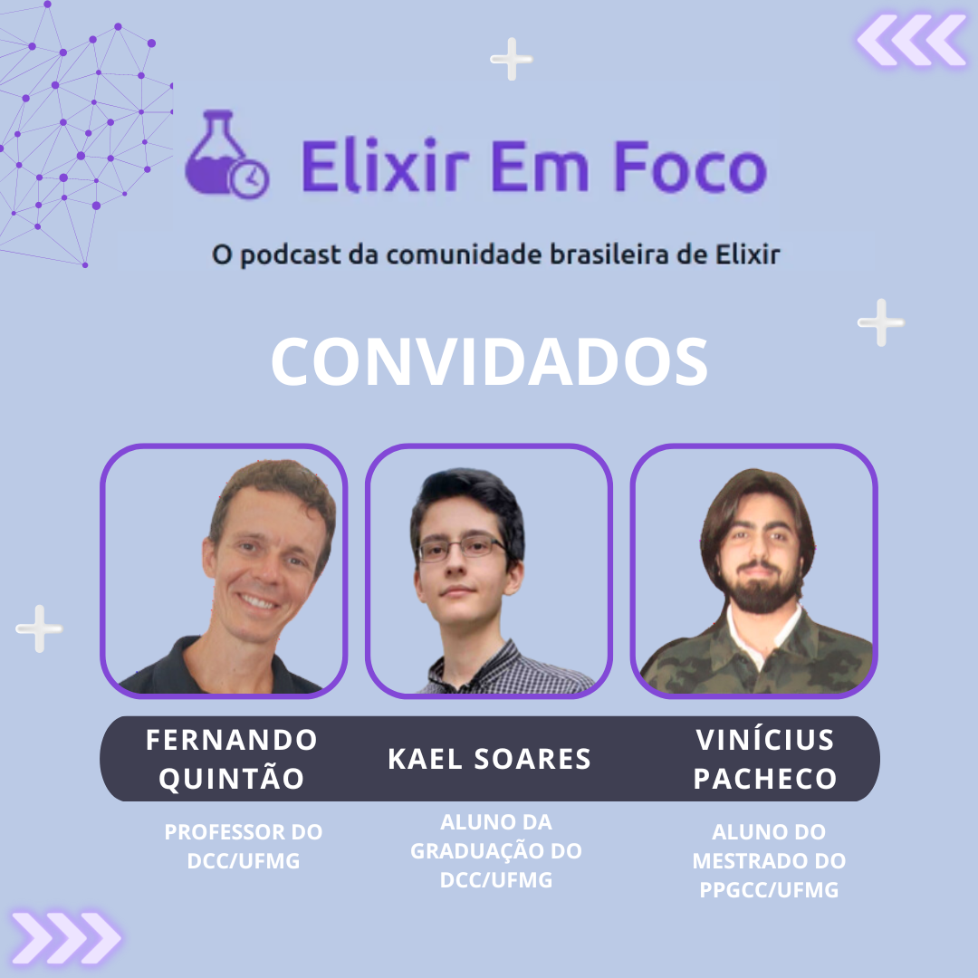 Podcast Elixir em Foco entrevista professor e alunos do DCC – DCC/UFMG